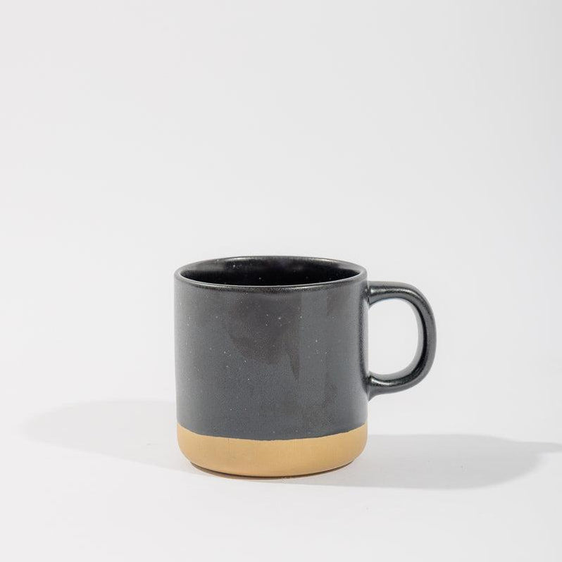Matte Glaze Coffee Mug With Rim â€“ Black