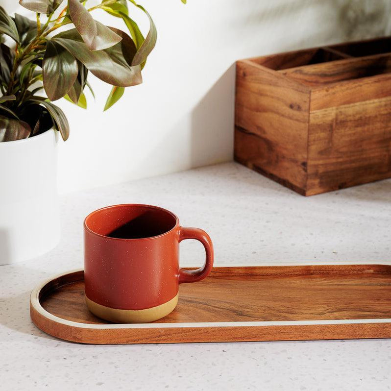 Matte Glaze Coffee Mug With Rim – Rust