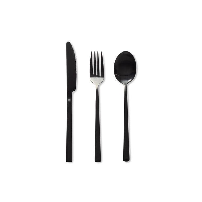 Moretti 12 Piece Black Cutlery Set London