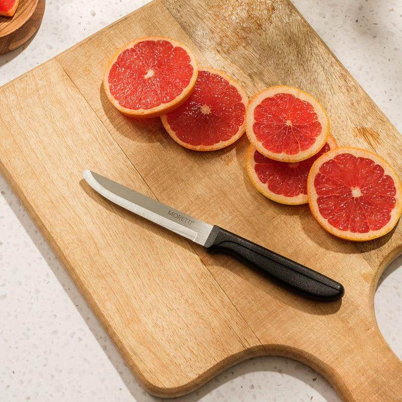 Moretti Rounded Serrated Knife | Black | Knives