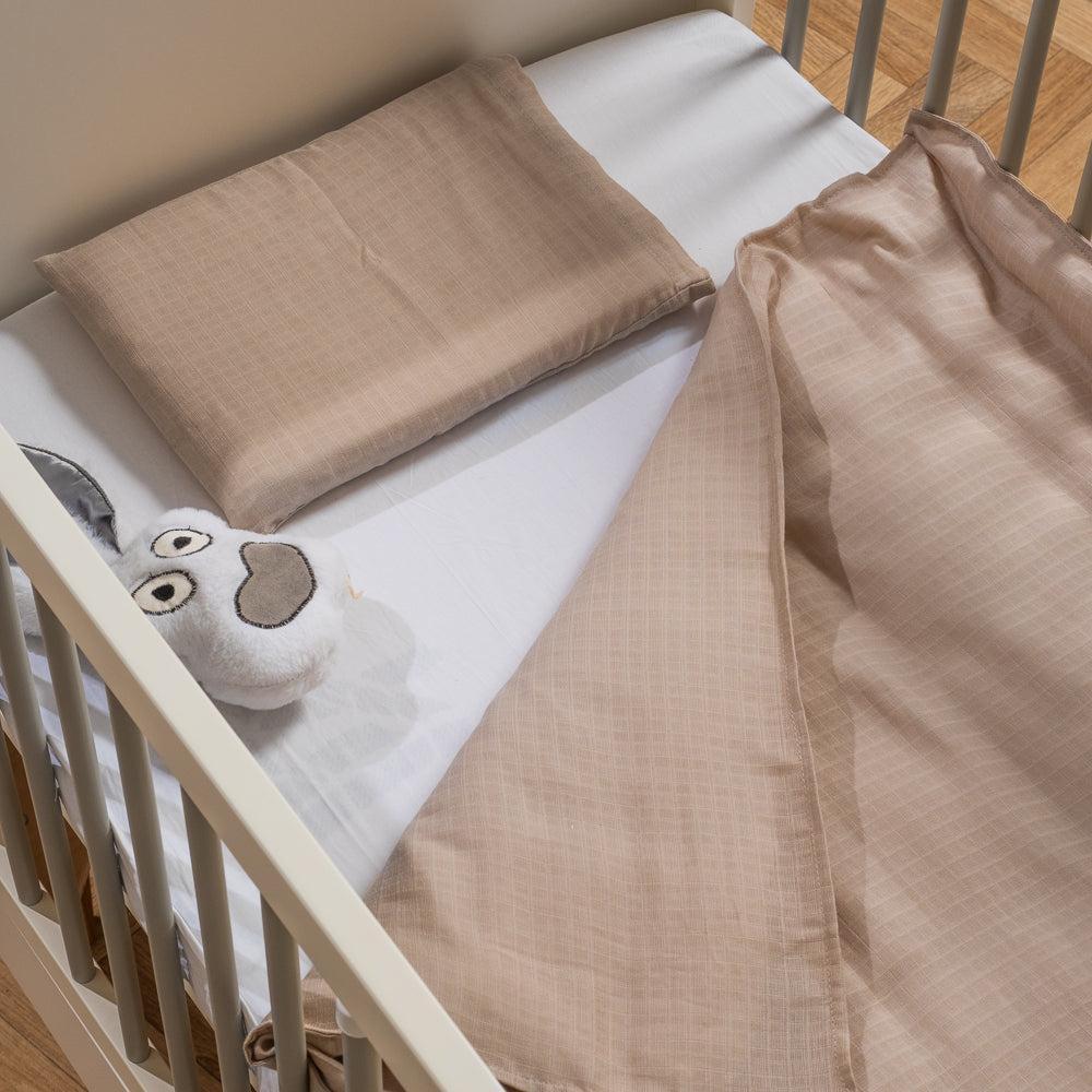 Soft Muslin Cot Duvet Cover Set | Buttercup