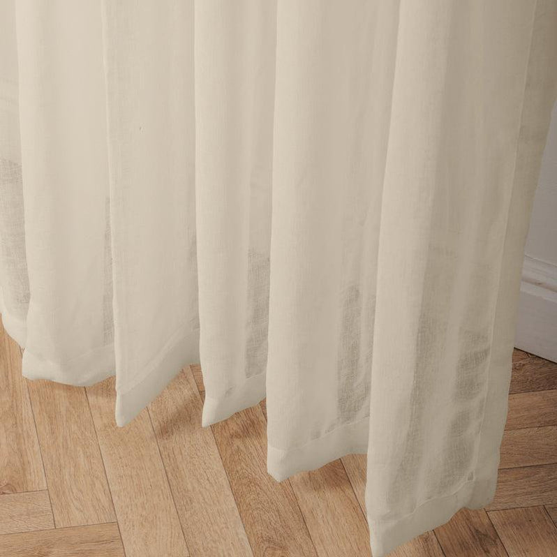 Nest Sicily Taped Unlined Curtain Natural - Unlined Curtain