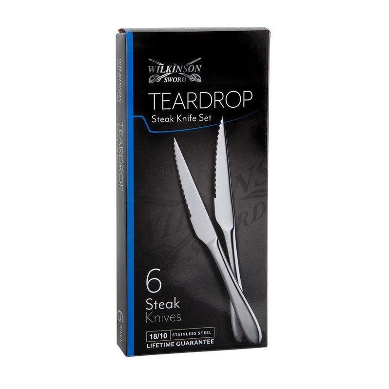 Wilkinson Sword Teardrop Steak Knife Set 6 Piece | Cutlery